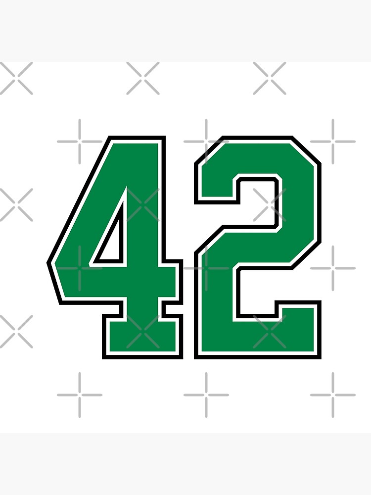 "42 number, green lucky sports forty two" Poster by ArtIsParty | Redbubble