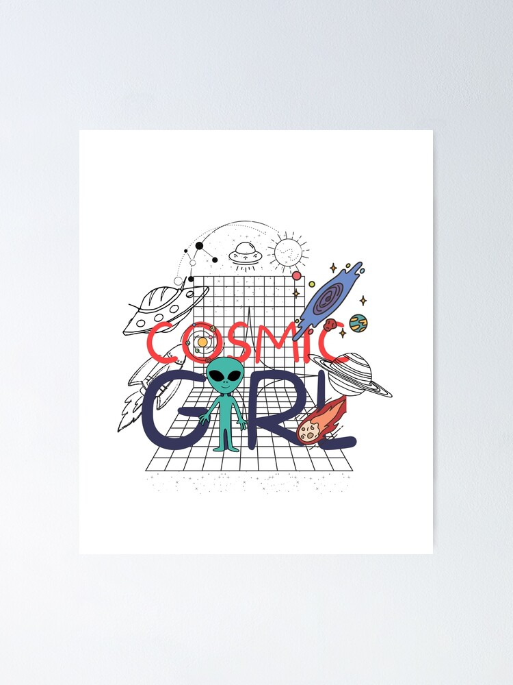 "Cosmic Girl Cartoon" Poster for Sale by tongtaxs | Redbubble