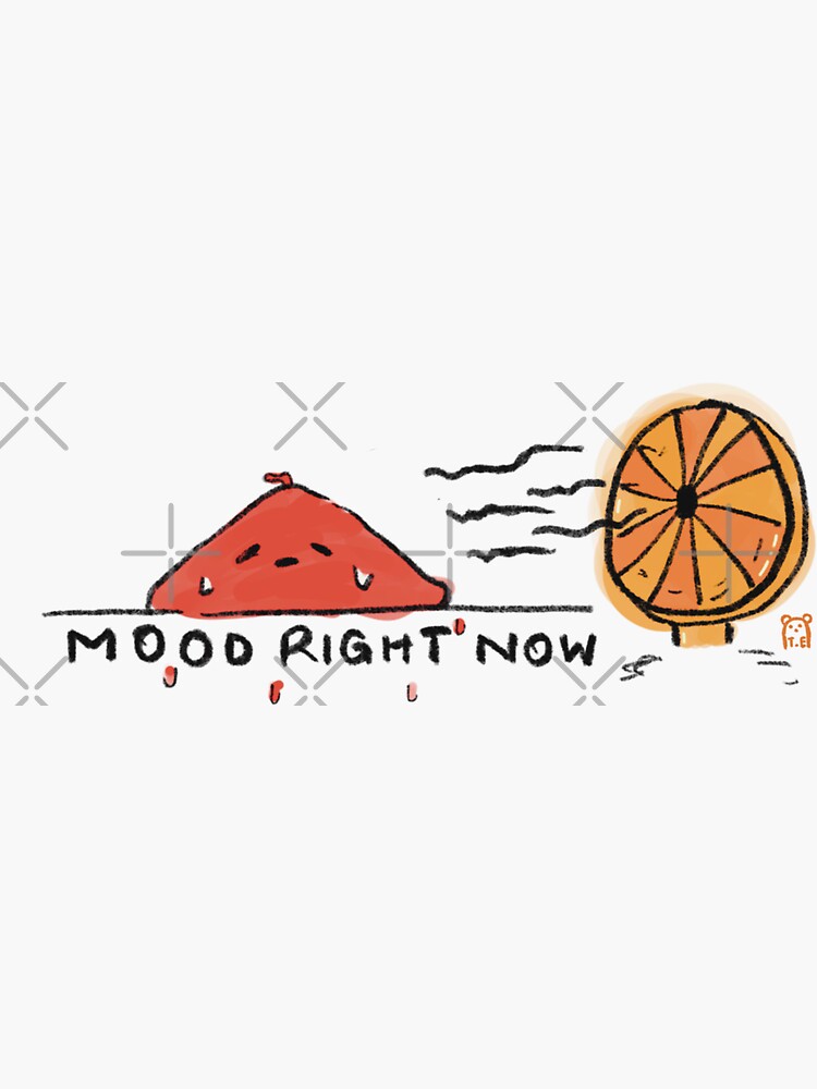 "Hot Summer Mood" Sticker by TeddyXElliott | Redbubble