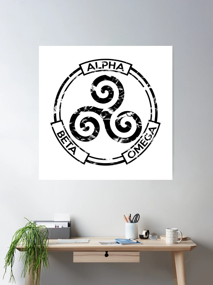Beta Wolf Symbool Derek's Triskelion (Alpha Beta Omega)... Teen Wolf