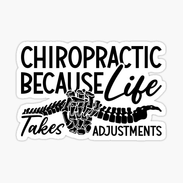"Chiropractic Because Life Spine Chiro Chiropractor" Sticker by ...