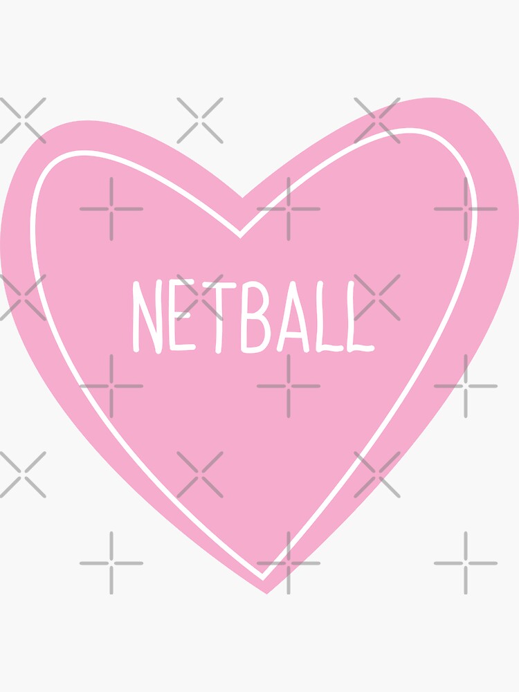 "I Love Netball Heart" Sticker for Sale by teesaurus | Redbubble