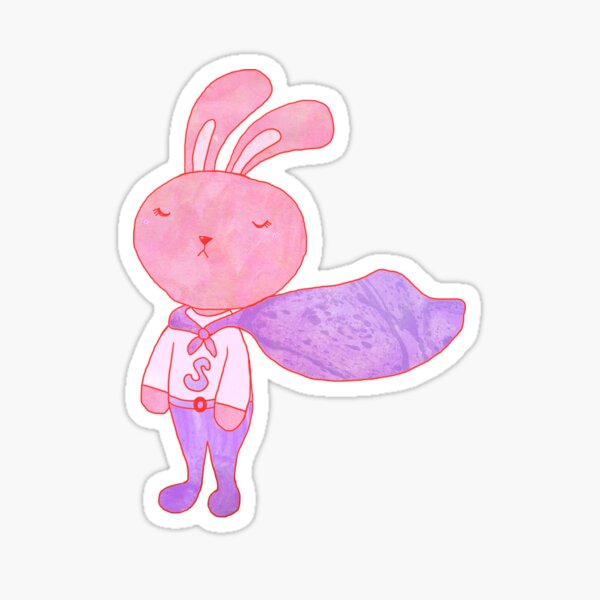 "Super Smirk Face Bunny" Sticker for Sale by whya | Redbubble