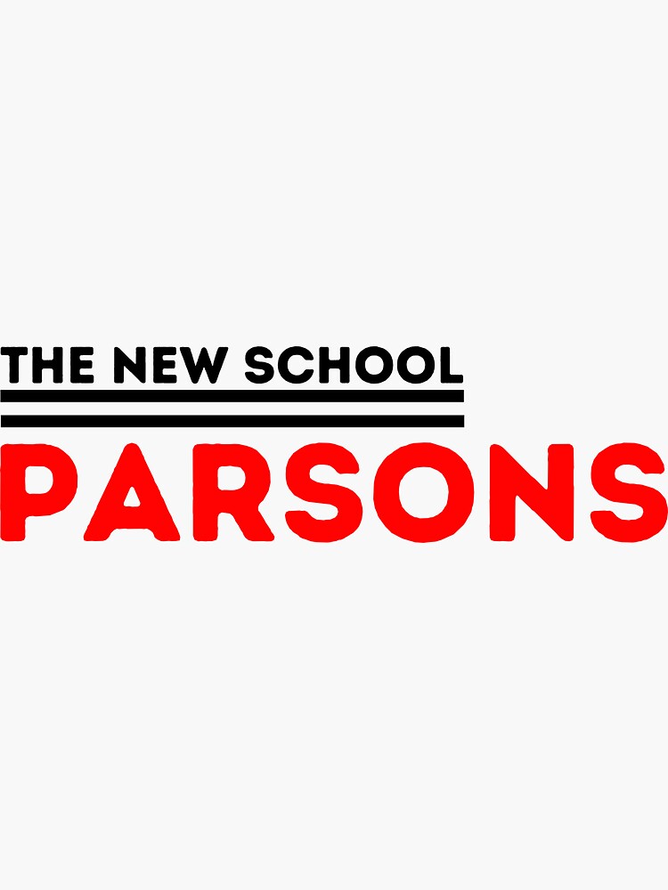 "Parsons The New School" Sticker for Sale by Andrew--Art | Redbubble