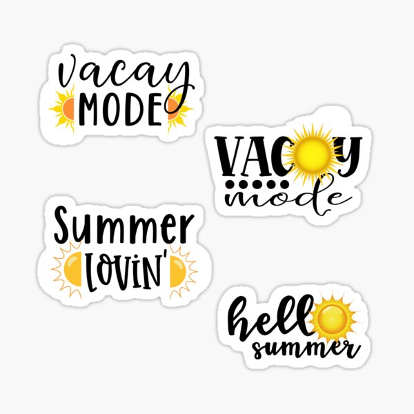 "Vacation sticker pack" Sticker for Sale by MerWishes | Redbubble