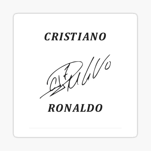"Cristiano Ronaldo Signature " Sticker by 442clothing | Redbubble