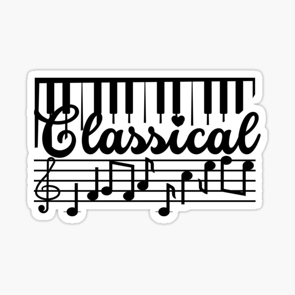 "Classical Music." Sticker by JockArts | Redbubble
