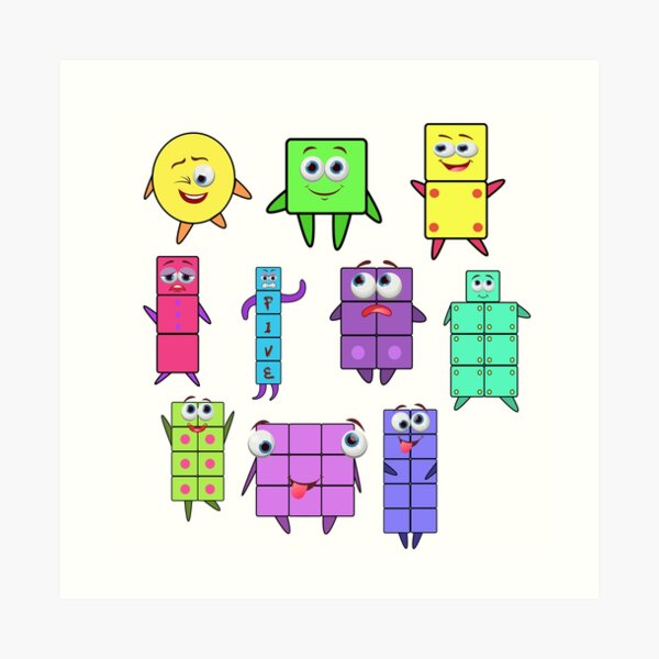 "Numberblocks, Magnetic numbers, 1 to 10 " Art Print for Sale by ...