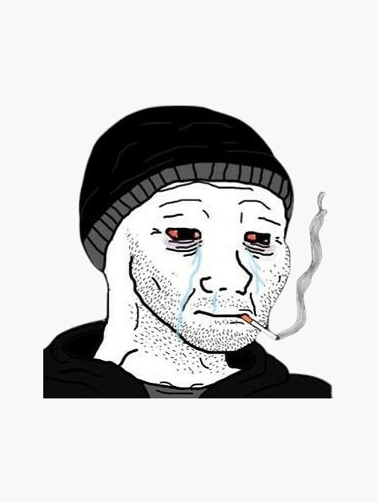 "Sad Wojak" Sticker for Sale by Chaiser | Redbubble