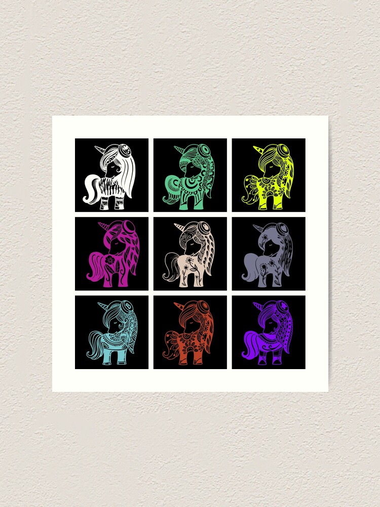 "Super Cute, Colorful Neon Baby Unicorn Set / Magical Rainbow Unicorns ...