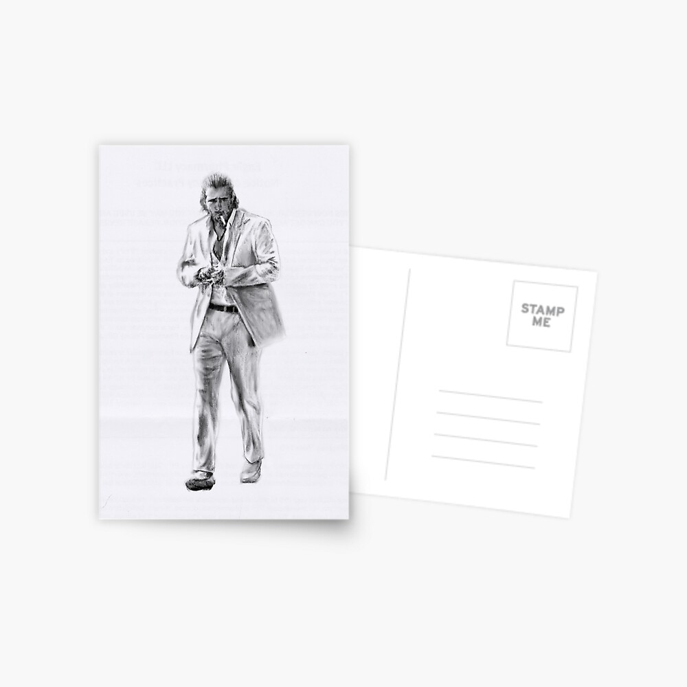 "colin farrell in miami vice original drawing" Postcard for Sale by ...