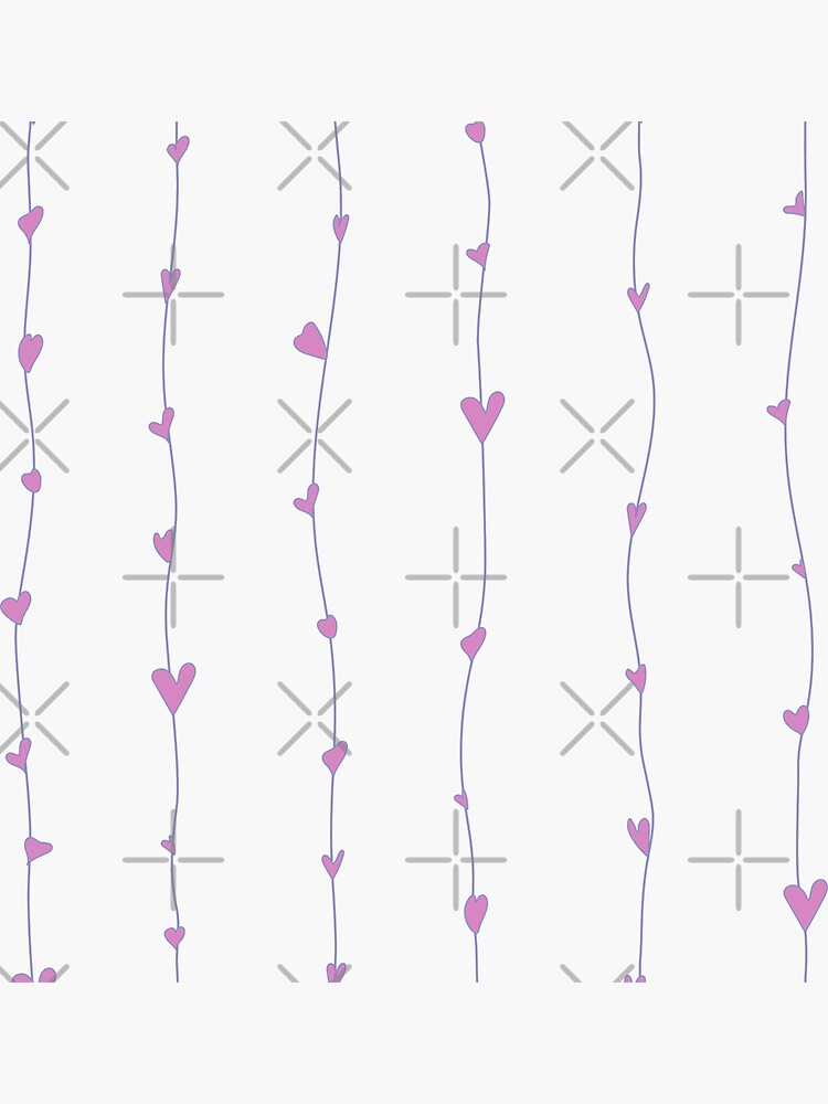 "String of hearts sticker pack" Sticker for Sale by MerWishes | Redbubble