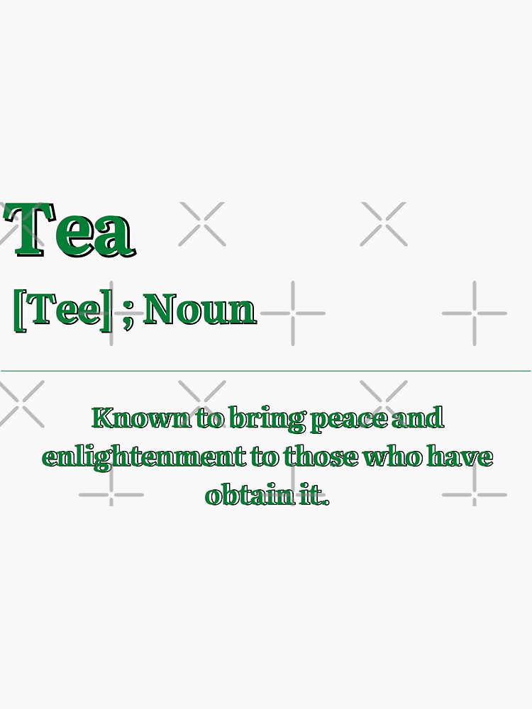 "Tea - Description light" Sticker by BrewBureau | Redbubble