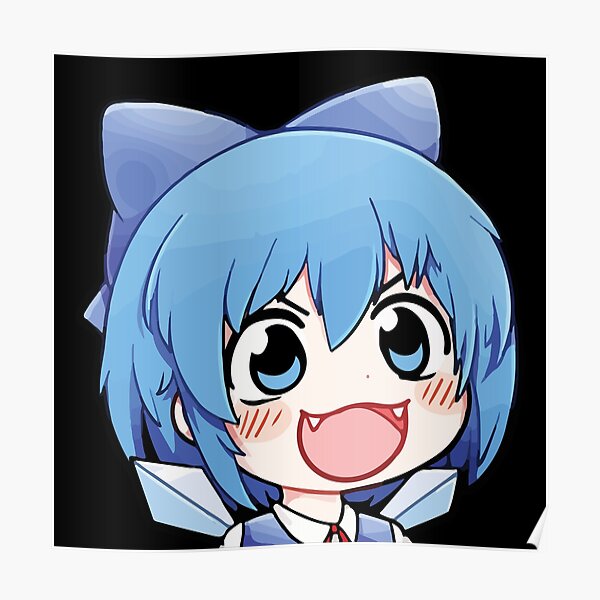 "Cirno Chibi Anime Peeker" Poster for Sale by WeeabooClub | Redbubble
