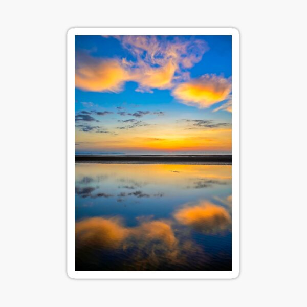 "Rhyl Ocean Sunset" Sticker for Sale by AJEvans | Redbubble