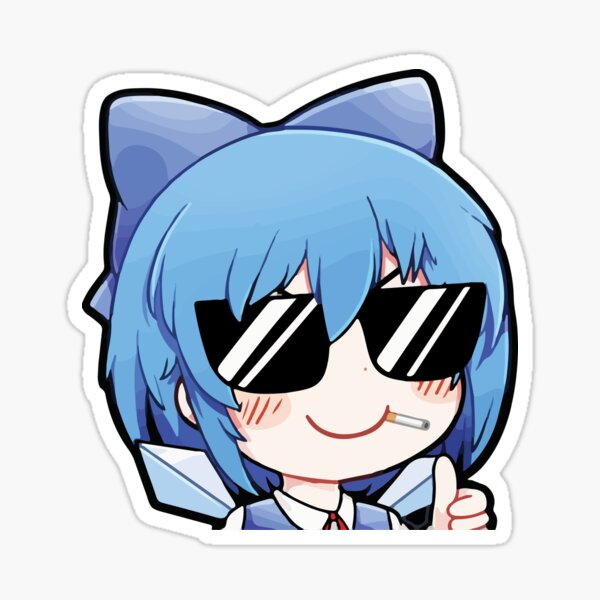"Dank Cirno Chibi Anime Peeker" Sticker for Sale by WeeabooClub | Redbubble