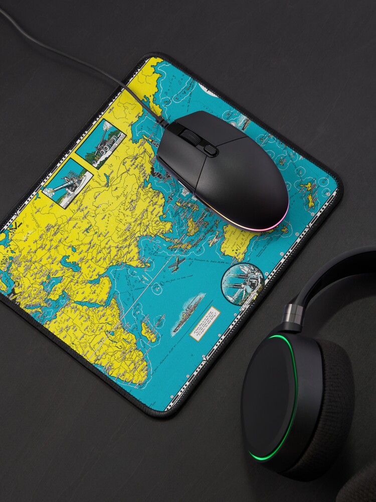 "Vintage WW2 war Map (1942) Total war battle map (HQ map)" Mouse Pad by ...