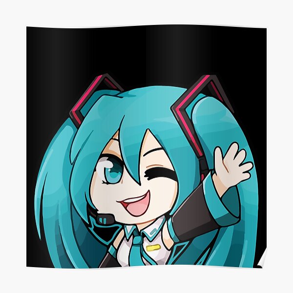 "Hatsune Miku Chibi Anime Peeker" Poster for Sale by WeeabooClub ...
