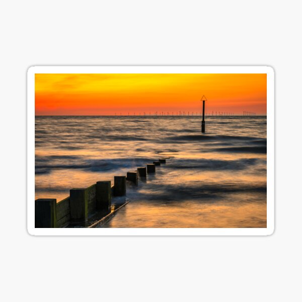 "Rhyl Ocean Sunset Wales" Sticker by AJEvans | Redbubble