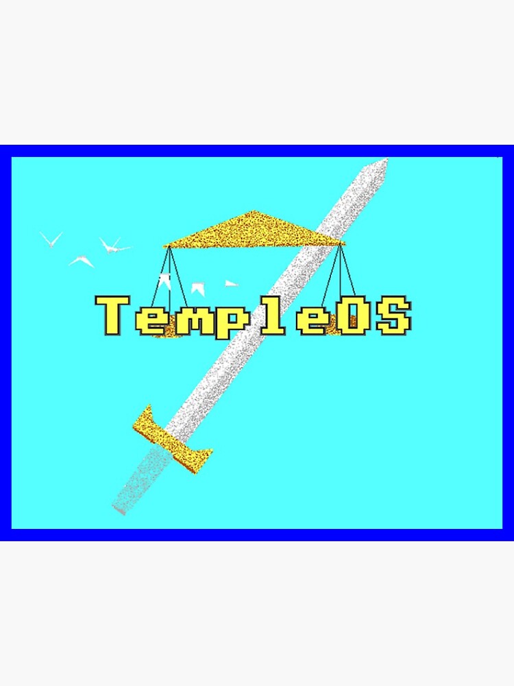 "TempleOS design" Sticker for Sale by CarToon-ify | Redbubble