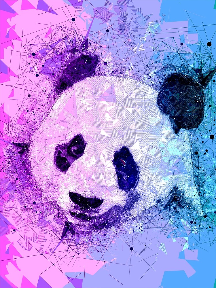 "Panda Art - Geometric Abstract Pandas" Poster by PatternsGalore ...