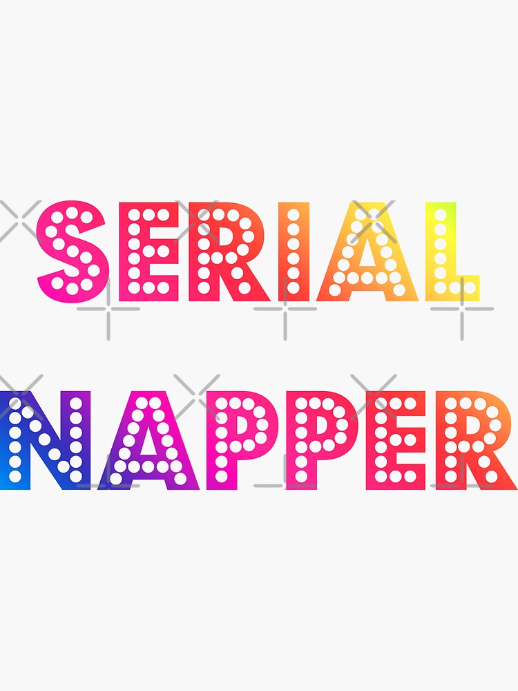 "Serial Napper" Sticker by purrfectpixx | Redbubble