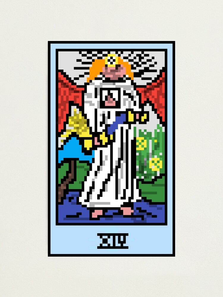 "Wait, is this pixel art tarot? Yellow - Major Arcana 'Temperance ...