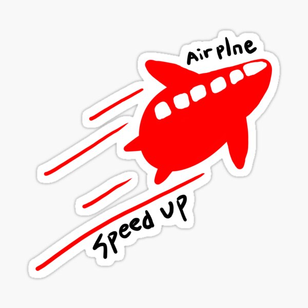 "a red airplane" Sticker for Sale by crazyhome | Redbubble