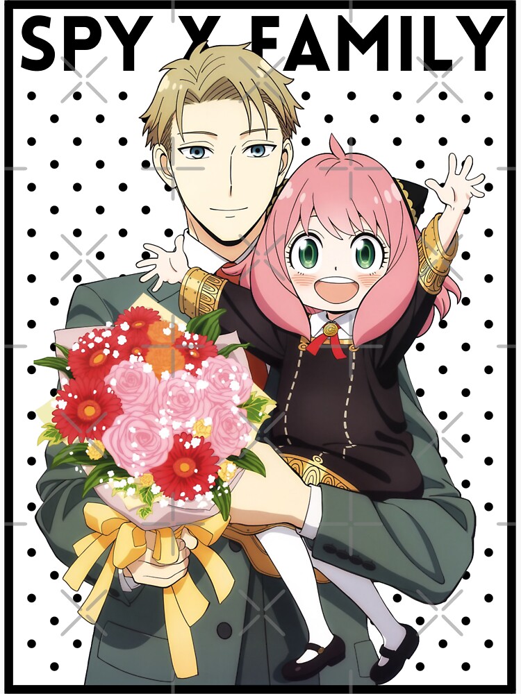 "Spy x Family Father and Daughter (Loid and Anya Forger Black)" Sticker ...