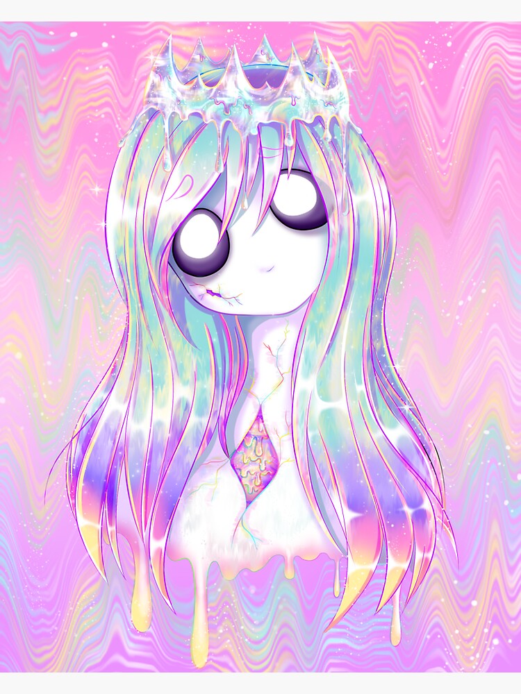 "Pastel Melty Death Girl" Sticker by PlushiePoke | Redbubble