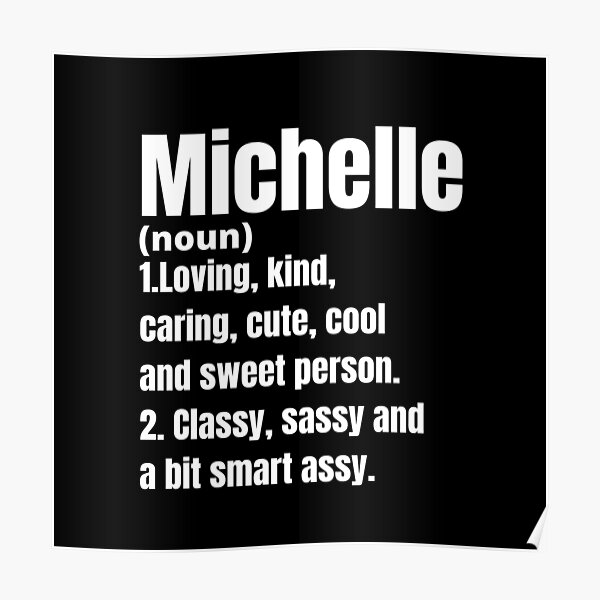 " Vintage Michelle Name Definition Bold Typography " Poster for Sale by ...