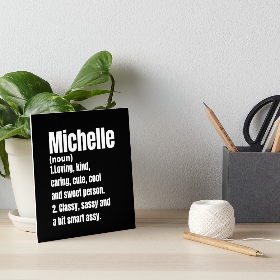 " Vintage Michelle Name Definition Bold Typography " Art Board Print by ...