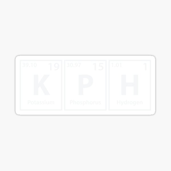 "Kph (K-P-H) Periodic Elements Spelling" Sticker for Sale by cerebrands ...