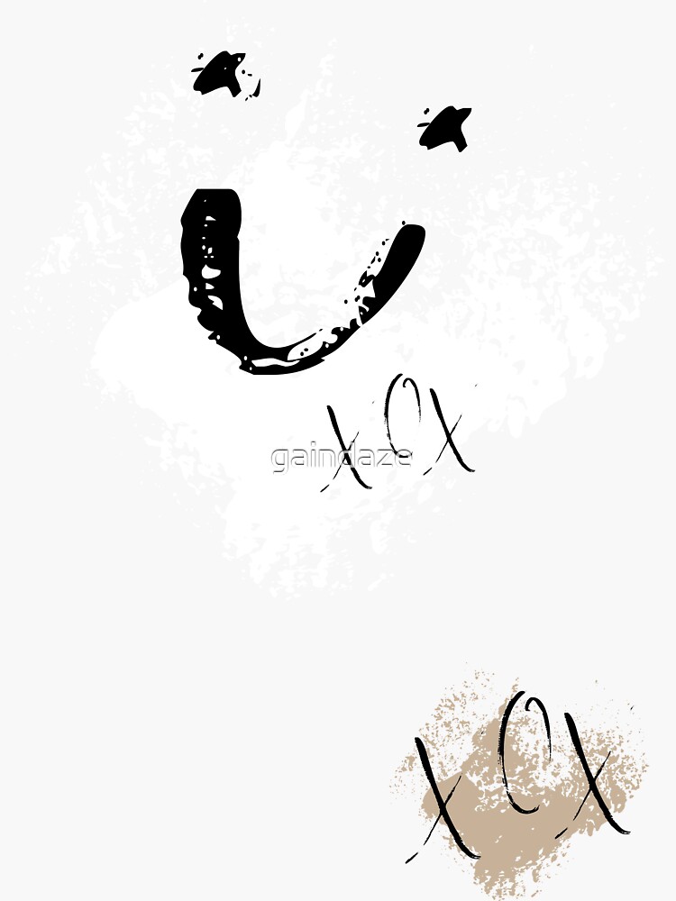 "Smiley Face - with wild brush strokes, for happy peeps!" Sticker by ...