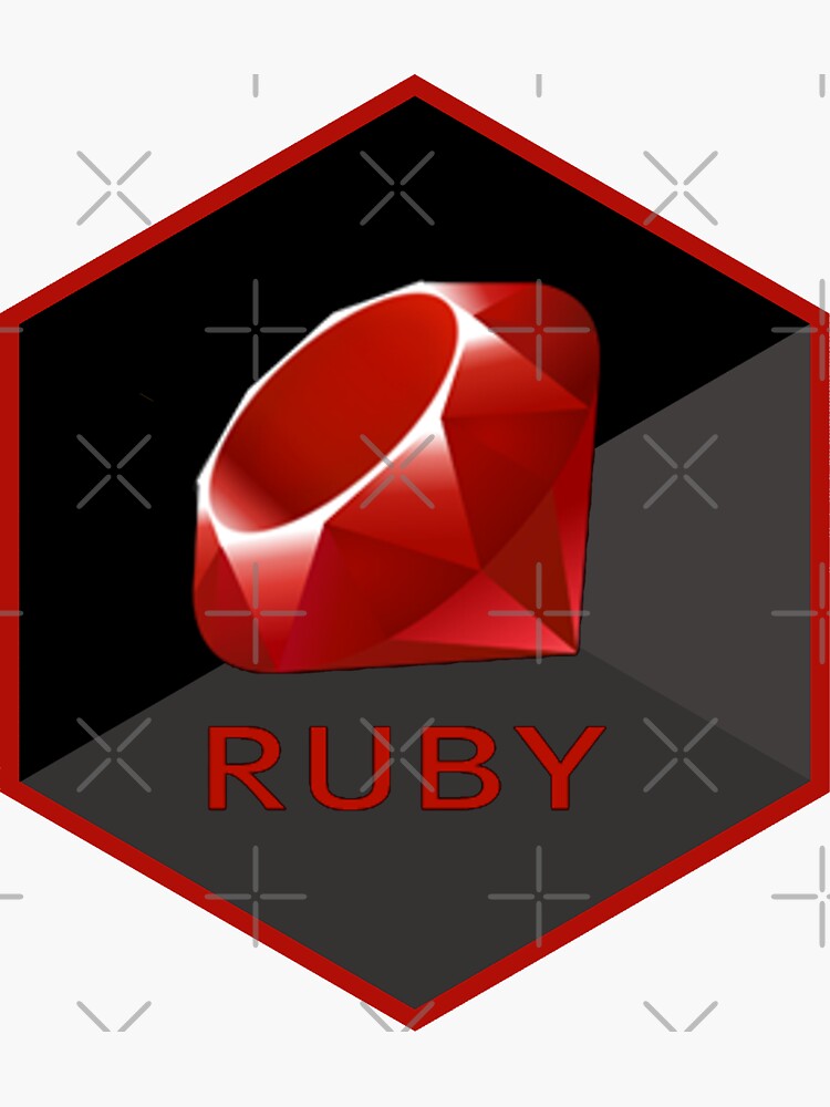 "hexagonal ruby" Sticker by yourgeekside | Redbubble