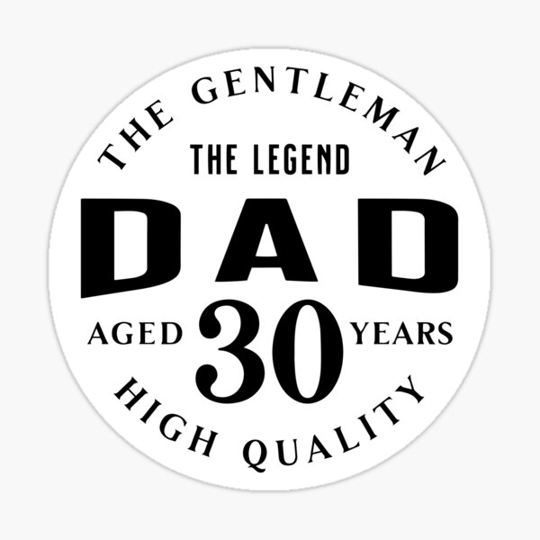 "Dad logo with age 30 in vintage label style | Other ages available ...