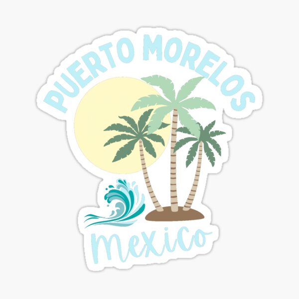 "Pastel Puerto Morelos Mexico - Pale Blue - Beach / Vacation / Cruise ...