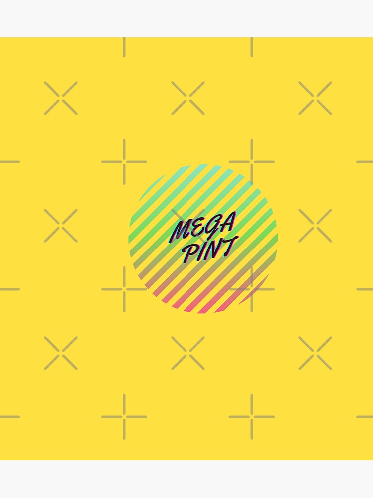 "In need of a mega pint of wine- MEGA PINT" Sticker by ayesha70 | Redbubble