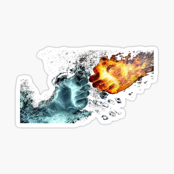 "Flame hand " Sticker by ESDT | Redbubble