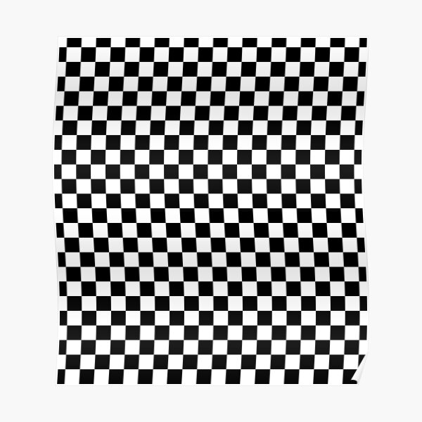 "Super Chequered - Stunning Black and White Checkered Pattern Design ...