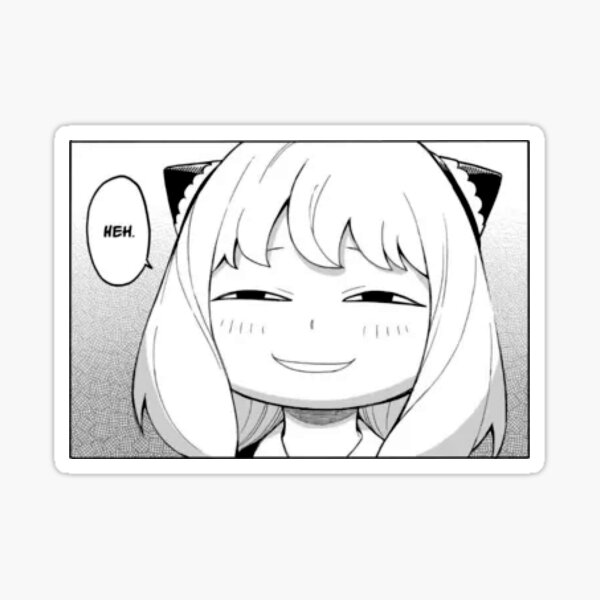 "SPY x FAMILY Anya heh" Sticker by beeeboooop | Redbubble