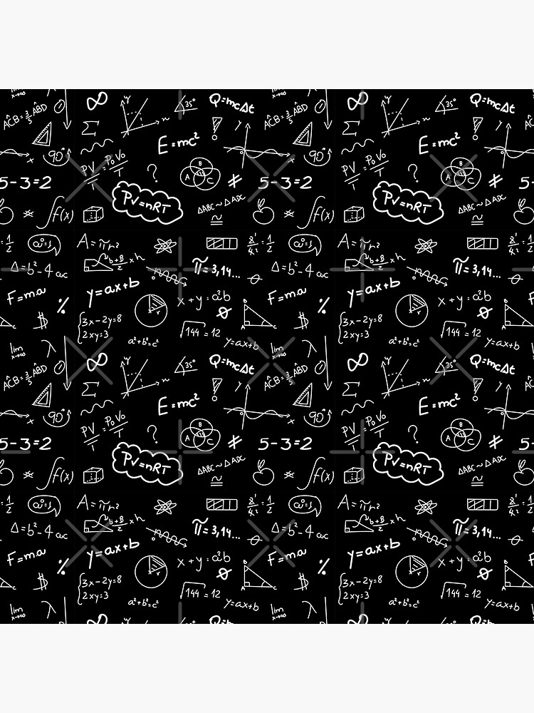 "Mathematics nerdy in black" Sticker by flamendes | Redbubble