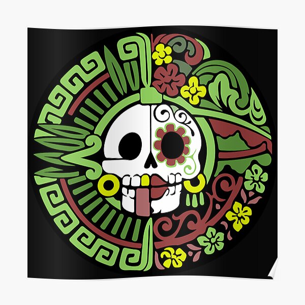"Mexican traditional style skull, Mictlan" Poster for Sale by ...