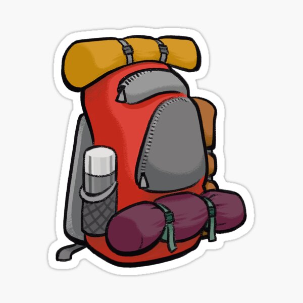 "Camping Backpack" Sticker for Sale by theTomasPat | Redbubble