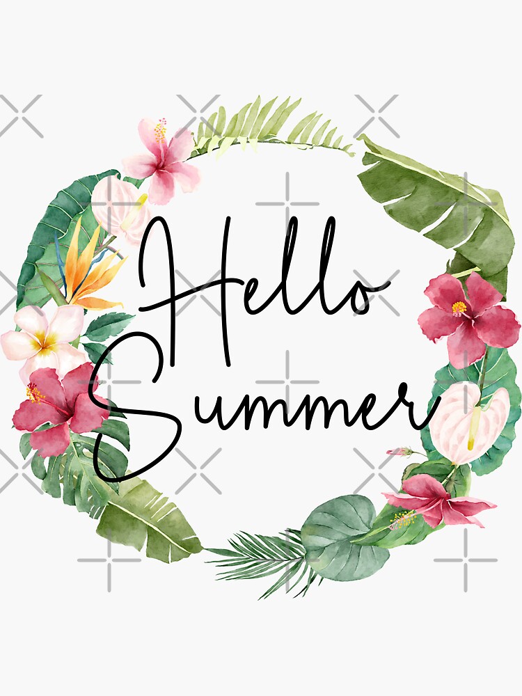 "Hello Summer sticker pack" Sticker by MerWishes | Redbubble