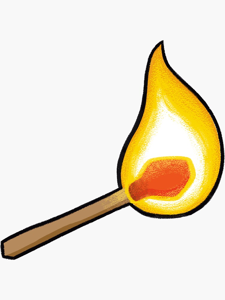 "Lit Match" Sticker by theTomasPat | Redbubble