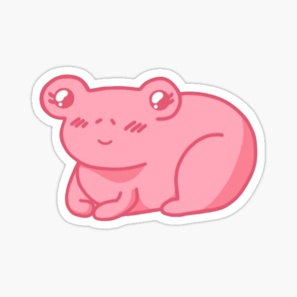 "Pastel red froggy" Sticker for Sale by EmmasDoodlez | Redbubble