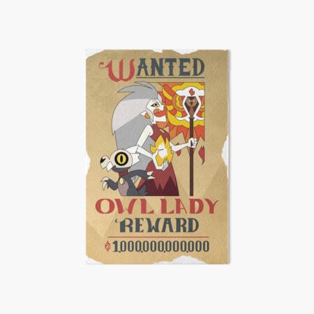 "The Owl House - Eda Clawthorne Wanted Poster" Art Board Print by ...
