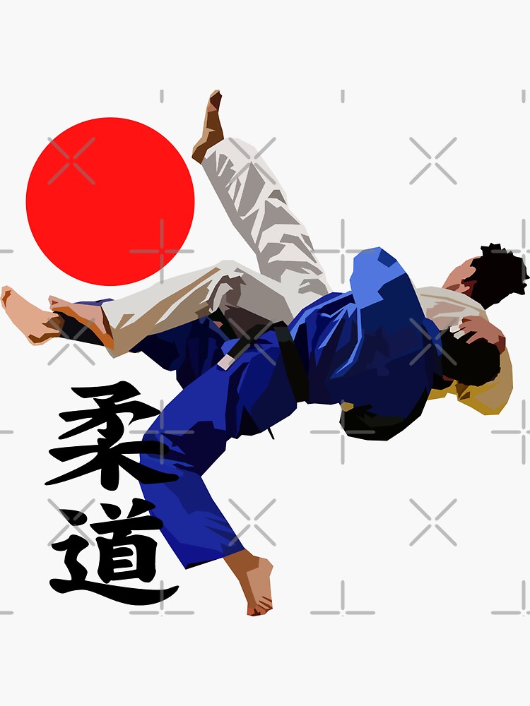 "My retro judo drawing " Sticker for Sale by Blondiabshop | Redbubble