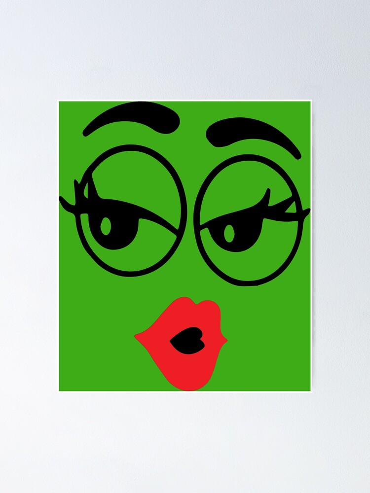 "M&Ms Candy Face - Green" Poster for Sale by MiniHouse | Redbubble